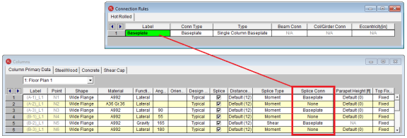 Base Plate Connections